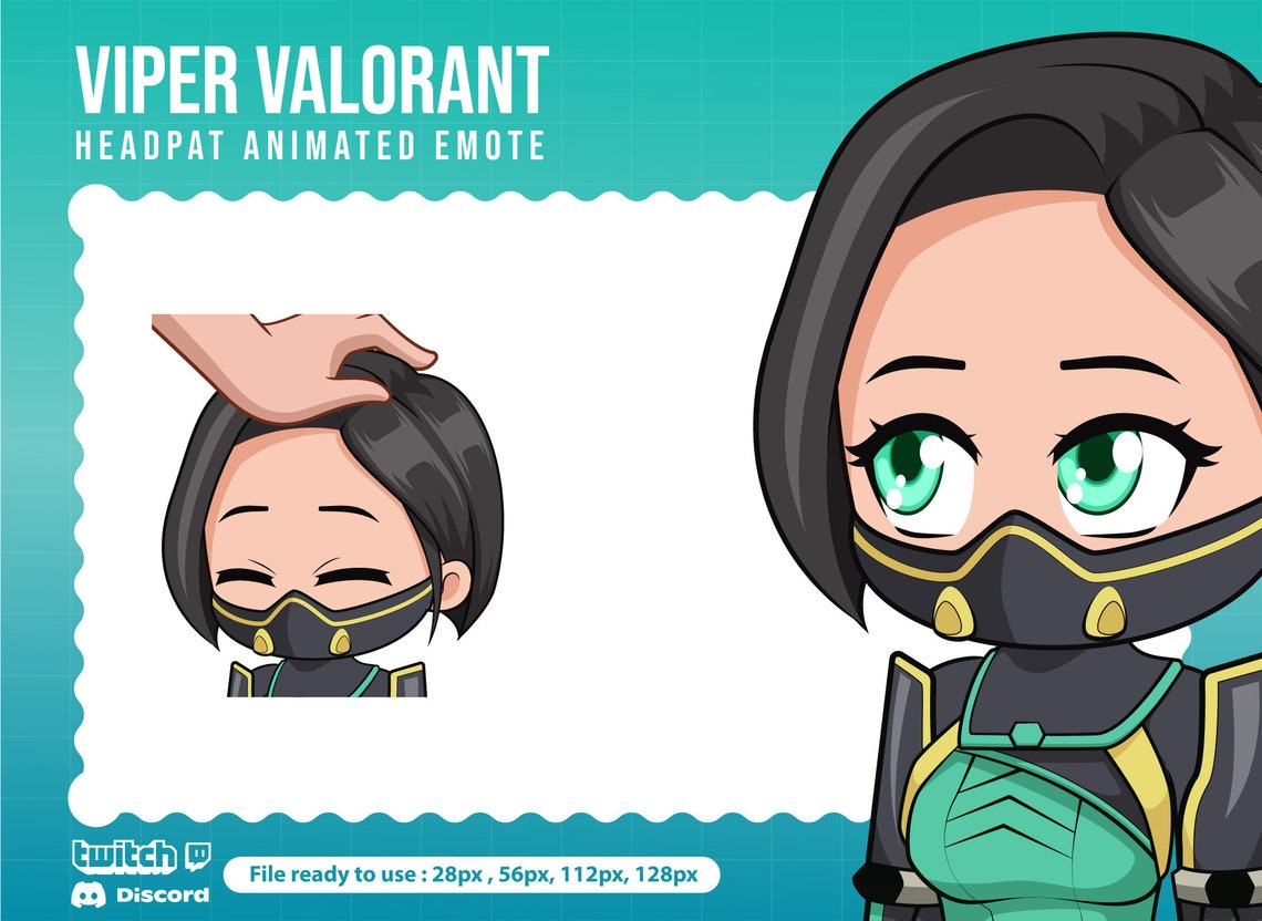 Viper Valorant Headpat Animated Emote for Twitch Twitch Animated Emotes ...
