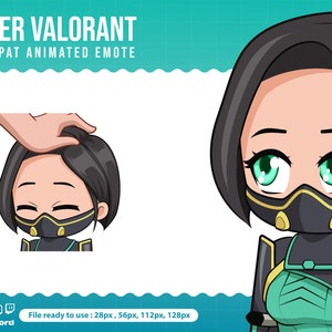 Viper Valorant Headpat Animated Emote for Twitch Twitch Animated Emotes ...