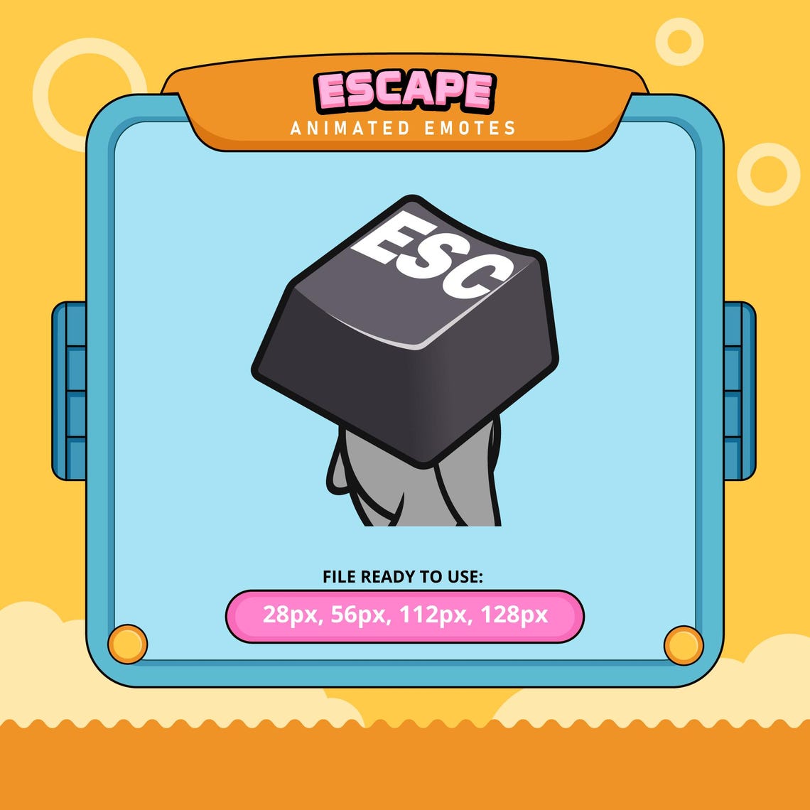 Escape Key Animated Emote | Twitch, Discord (digital Download) - Etsy