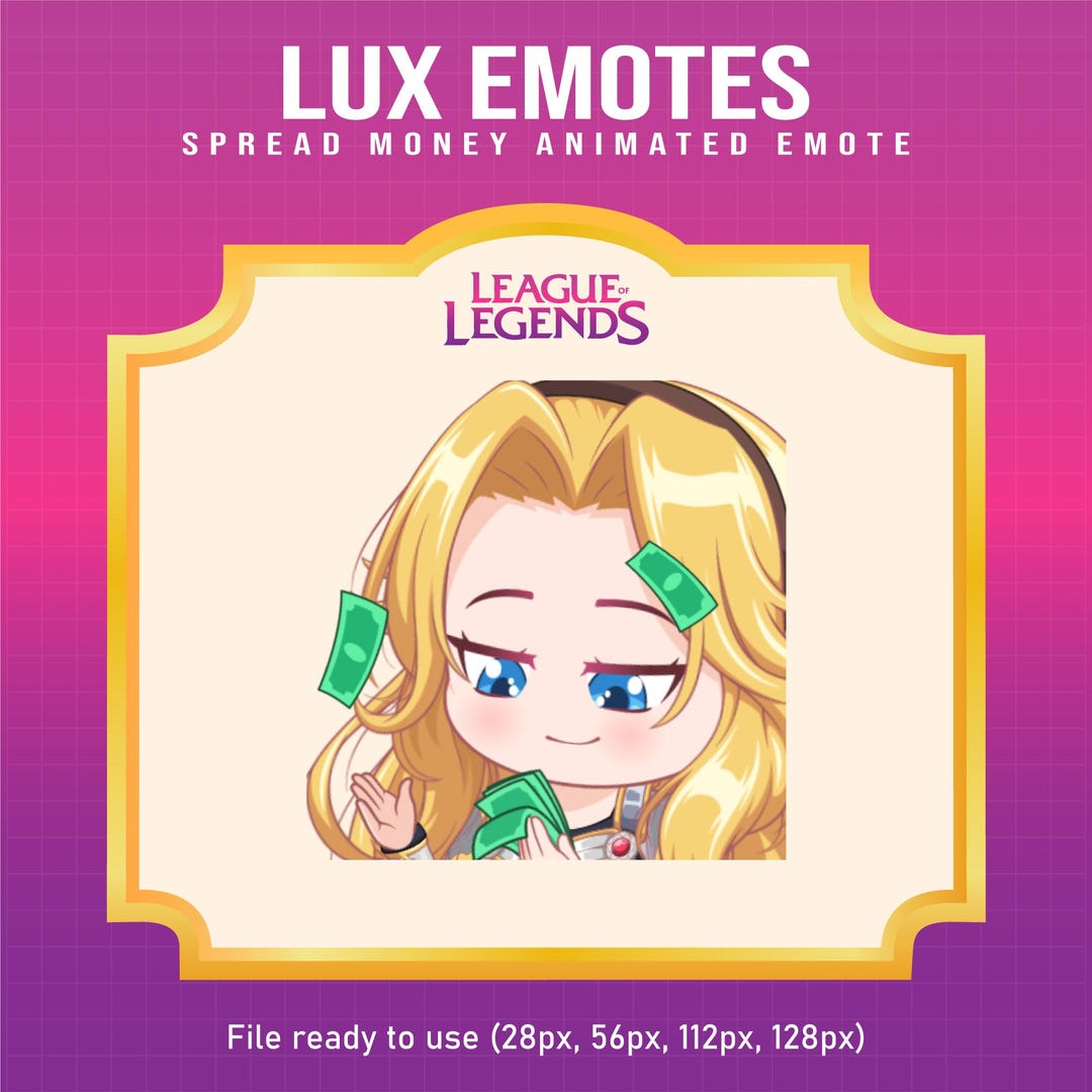 Lux Spread Money Emote | Animated Twitch & Discord (digital Download ...