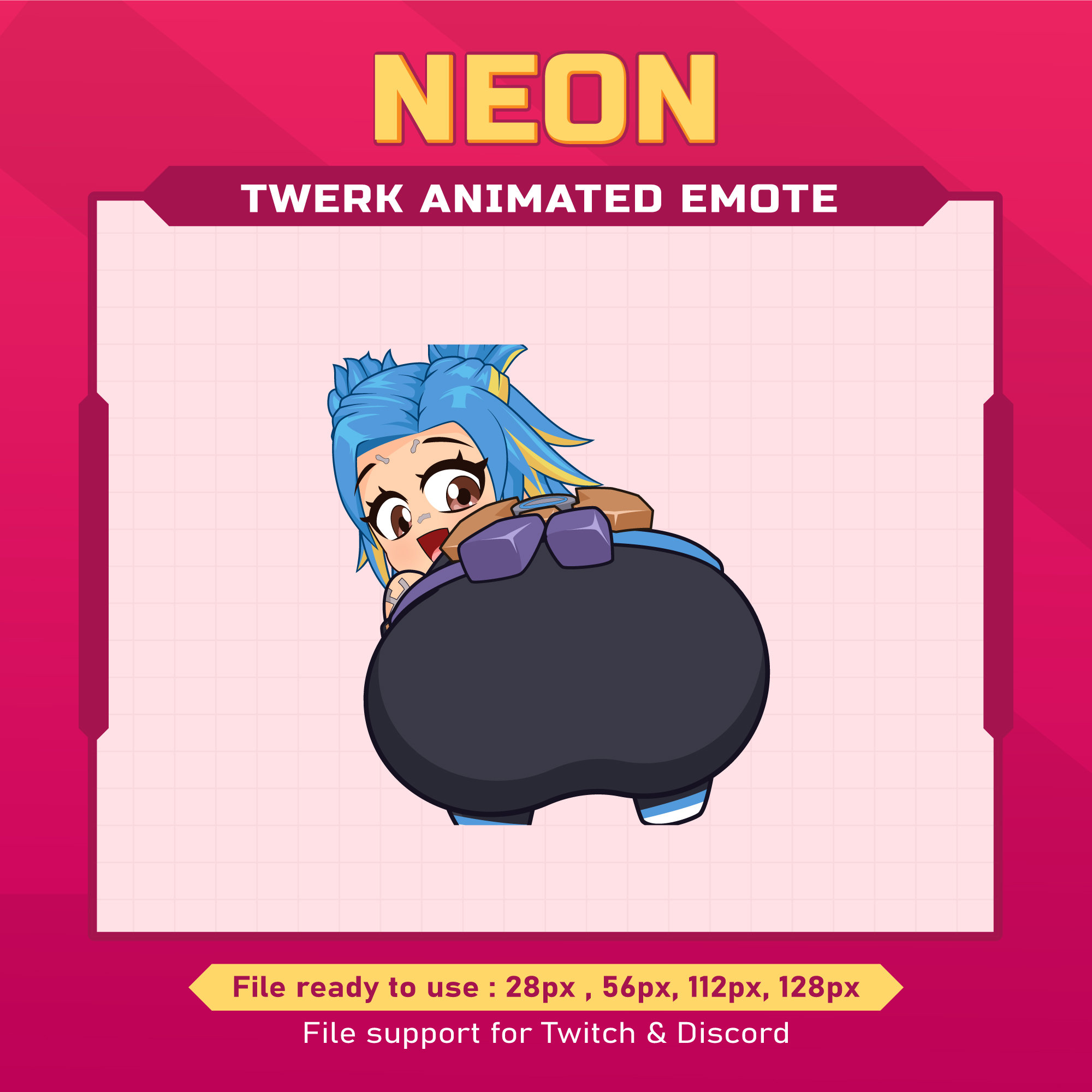 Neon Valorant Twerk Animated Emote for Discord / Booty Emote / Discord ... Neon Valorant Twerk Animated Emote for Discord / Booty Emote / Discord ...