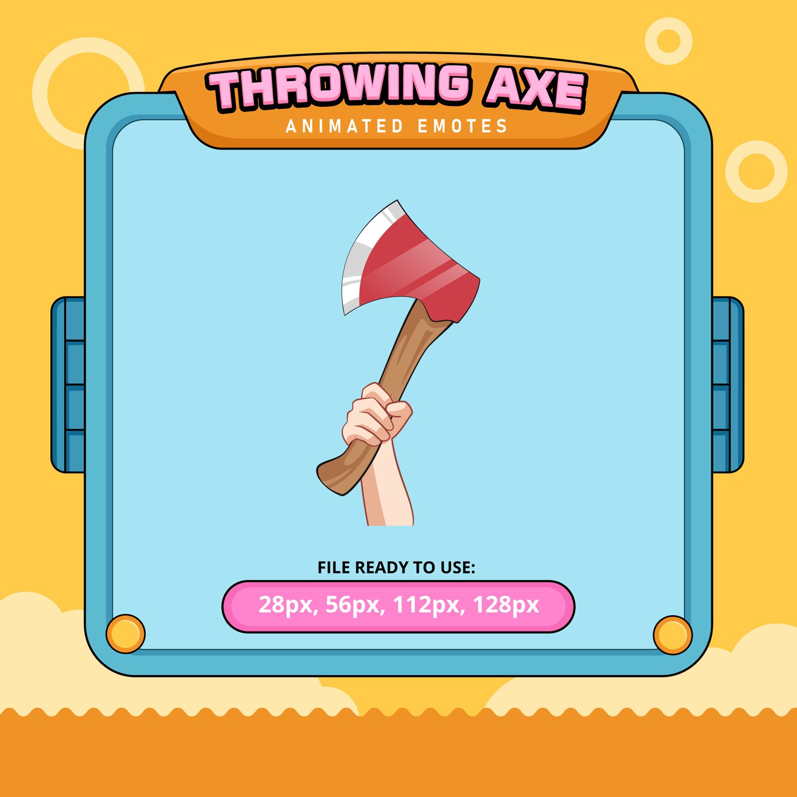 Throwing Axe Animated Emotes | Twitch Emotes | Kick Emotes | Emoji ...