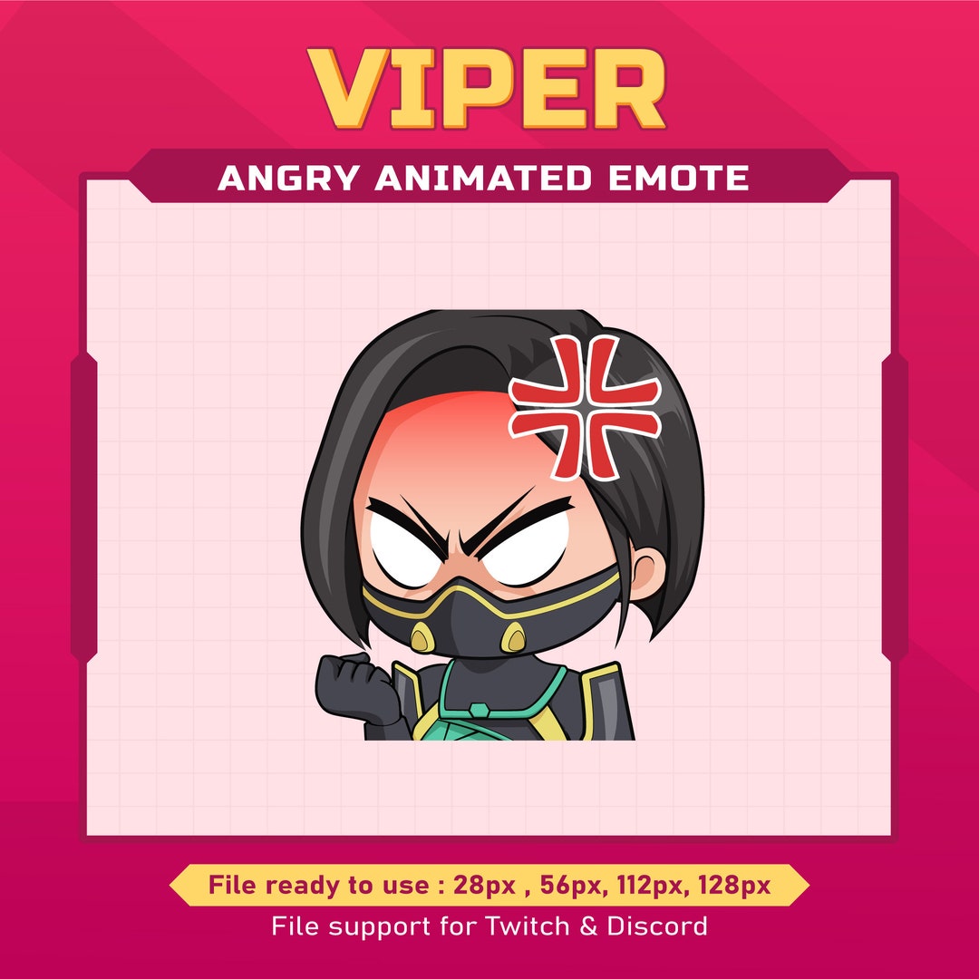 Viper Angry Animated Emote for Twitch | Chibi Style (digital Download ...