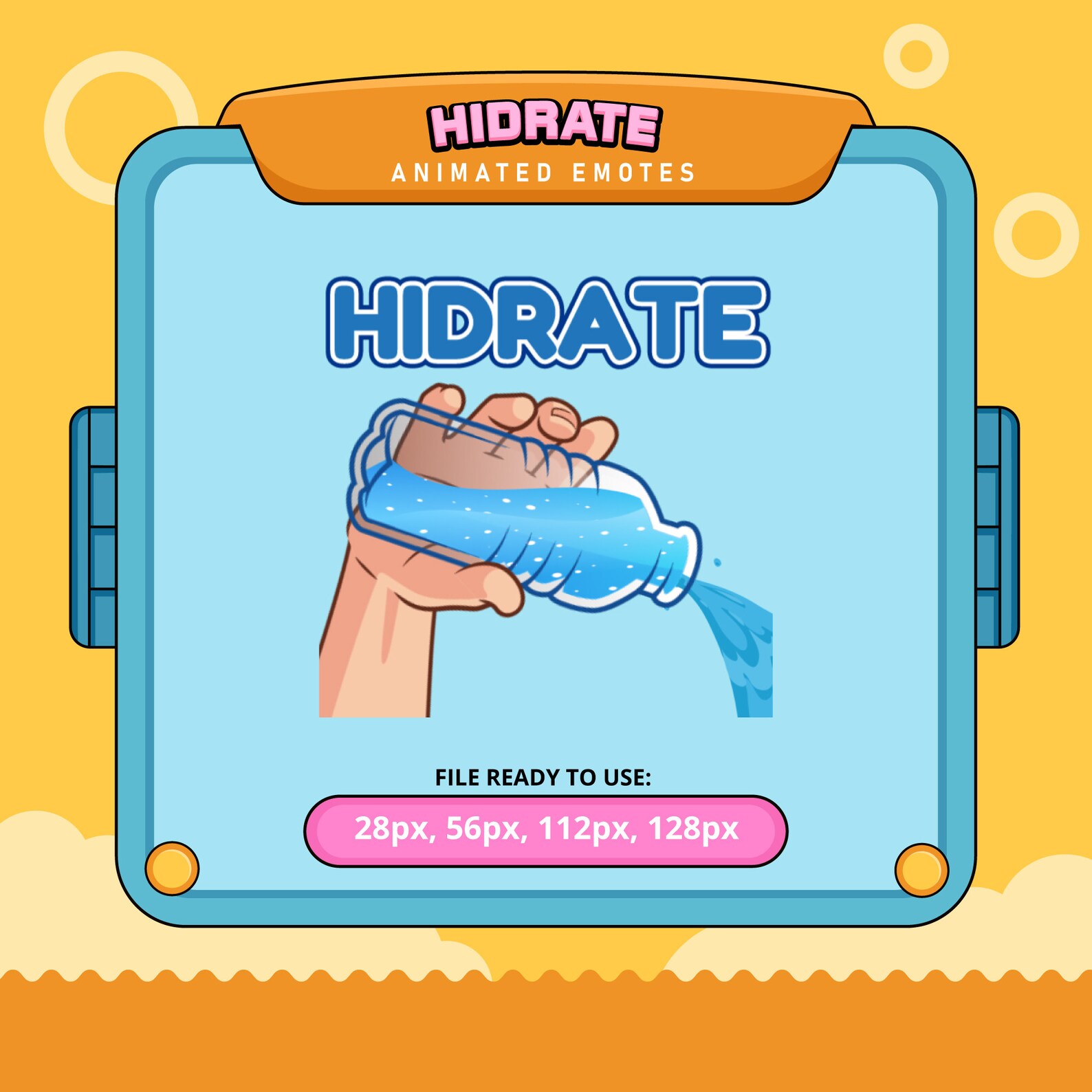 Hydrate Animated Emote | Twitch, Discord (digital Download) - Etsy