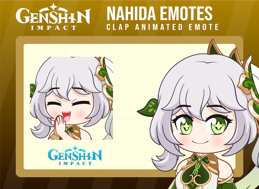 Nahida Genshin Impact Clap Emote / Genshin Impact Twitch Animated Emote ...