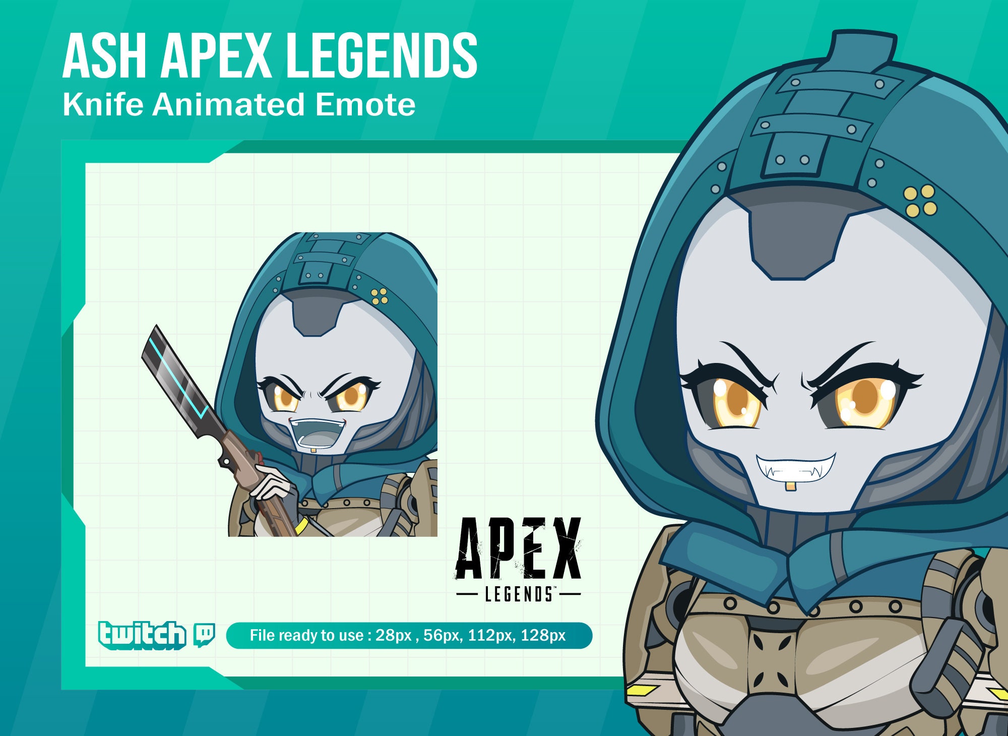 Ash Apex Legends Knife Emote for Twitch Apex Animated Emotes - Etsy
