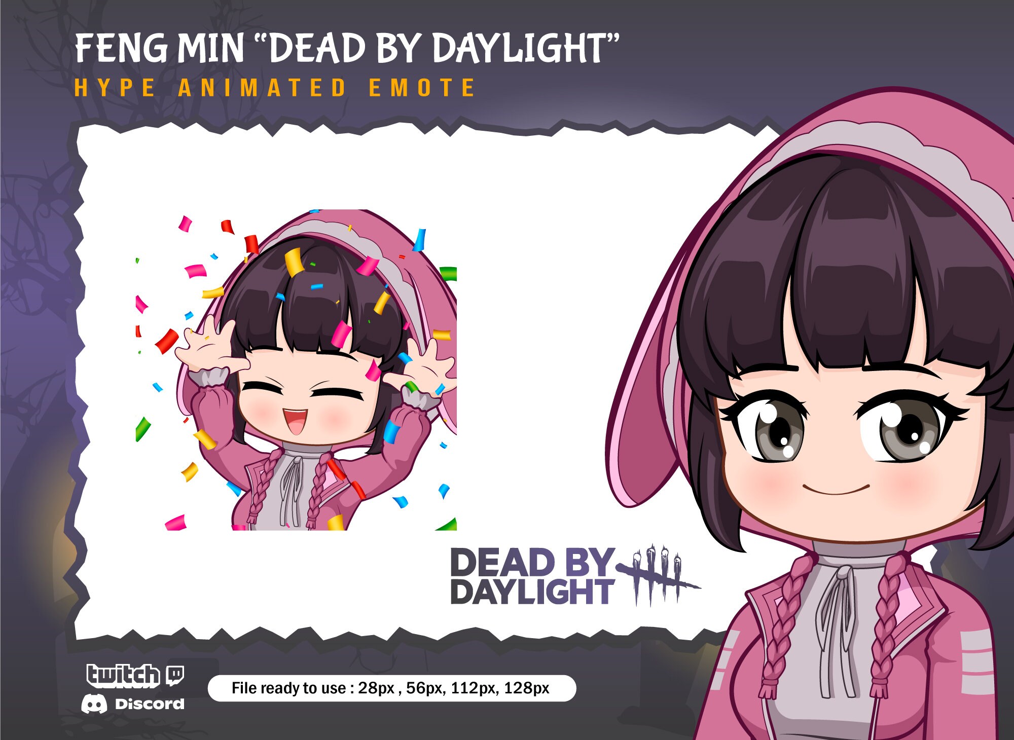 Feng Min Dead by Daylight Hype Emote / DBD Twitch Emote - Etsy