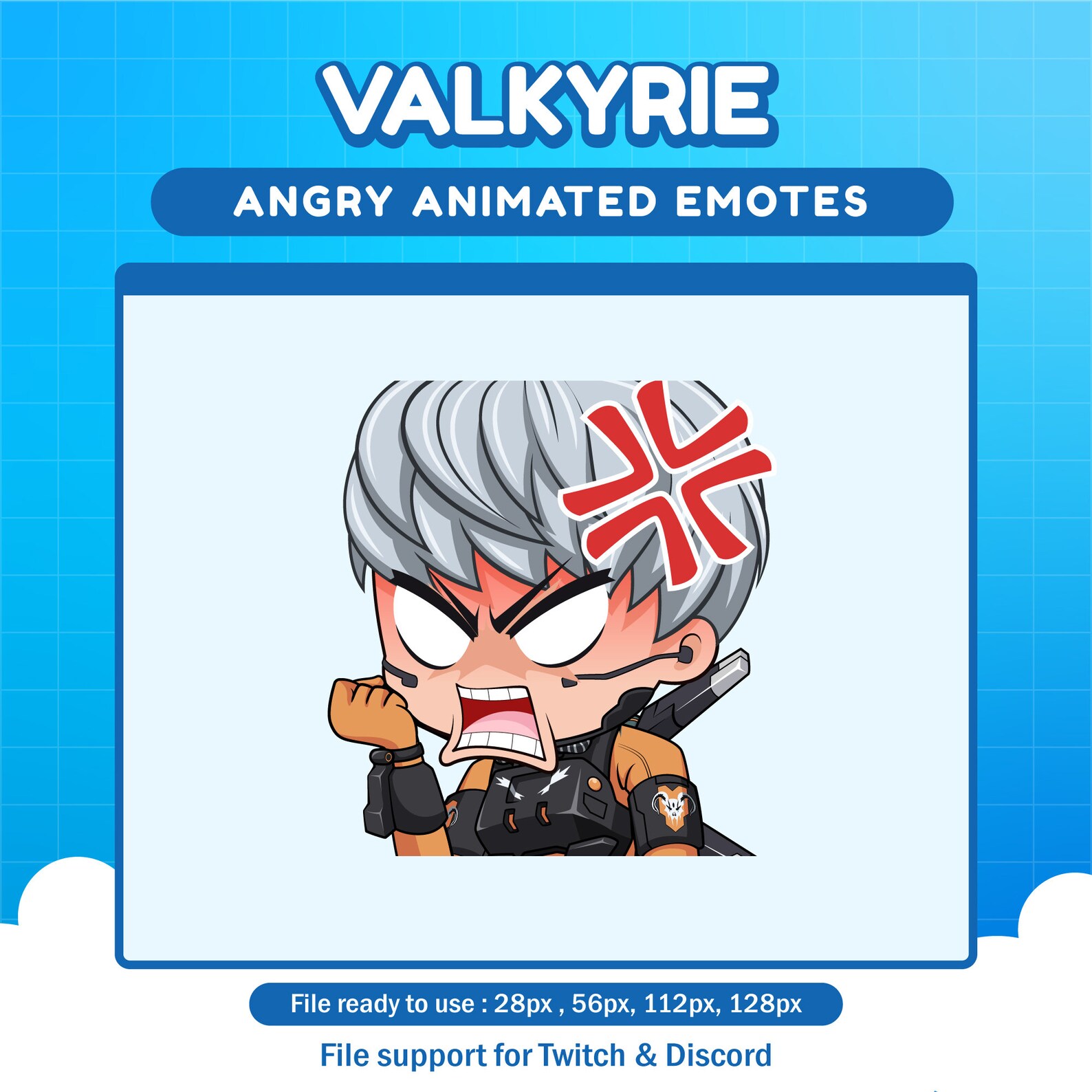 Valkyrie Apex Legends Angry Emote for Twitch | Apex Animated Emotes - Etsy