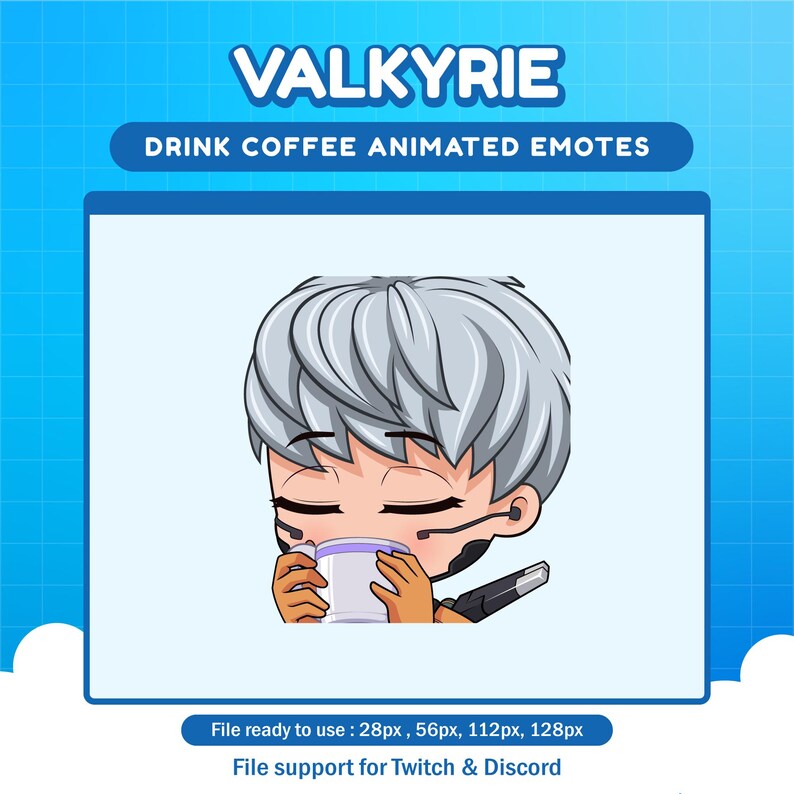 Valkyrie Drink Coffee Animated Emote for Twitch (digital Download) - Etsy