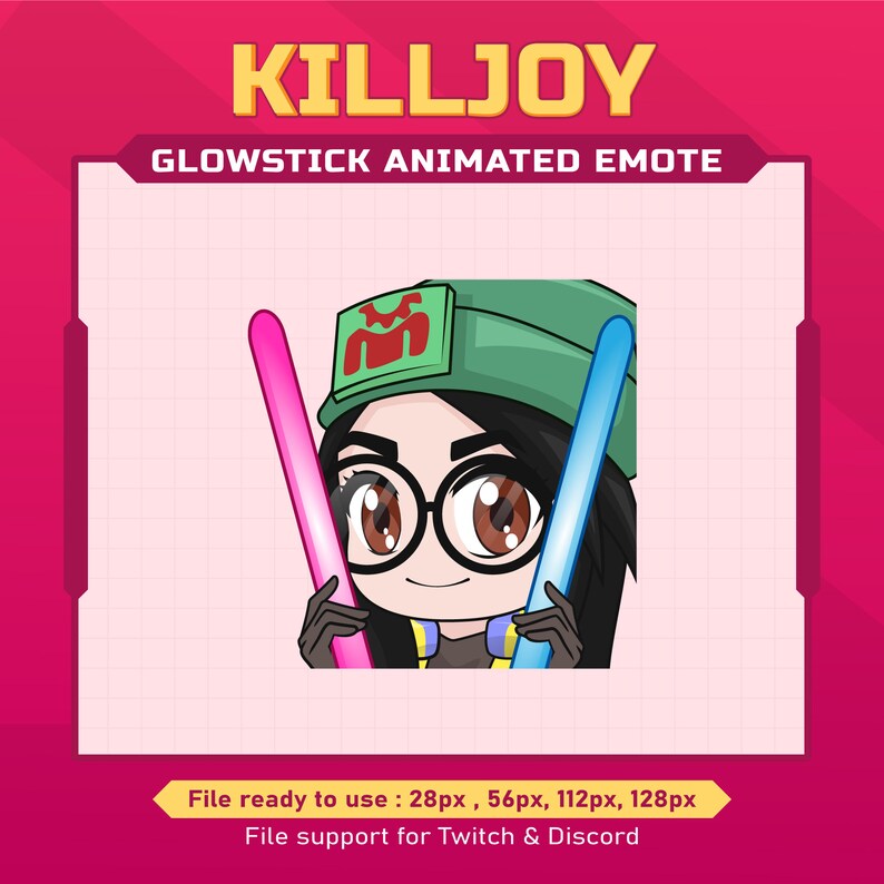 Killjoy Valorant Glow Stick Animated Emote | Twitch (digital Files) - Etsy