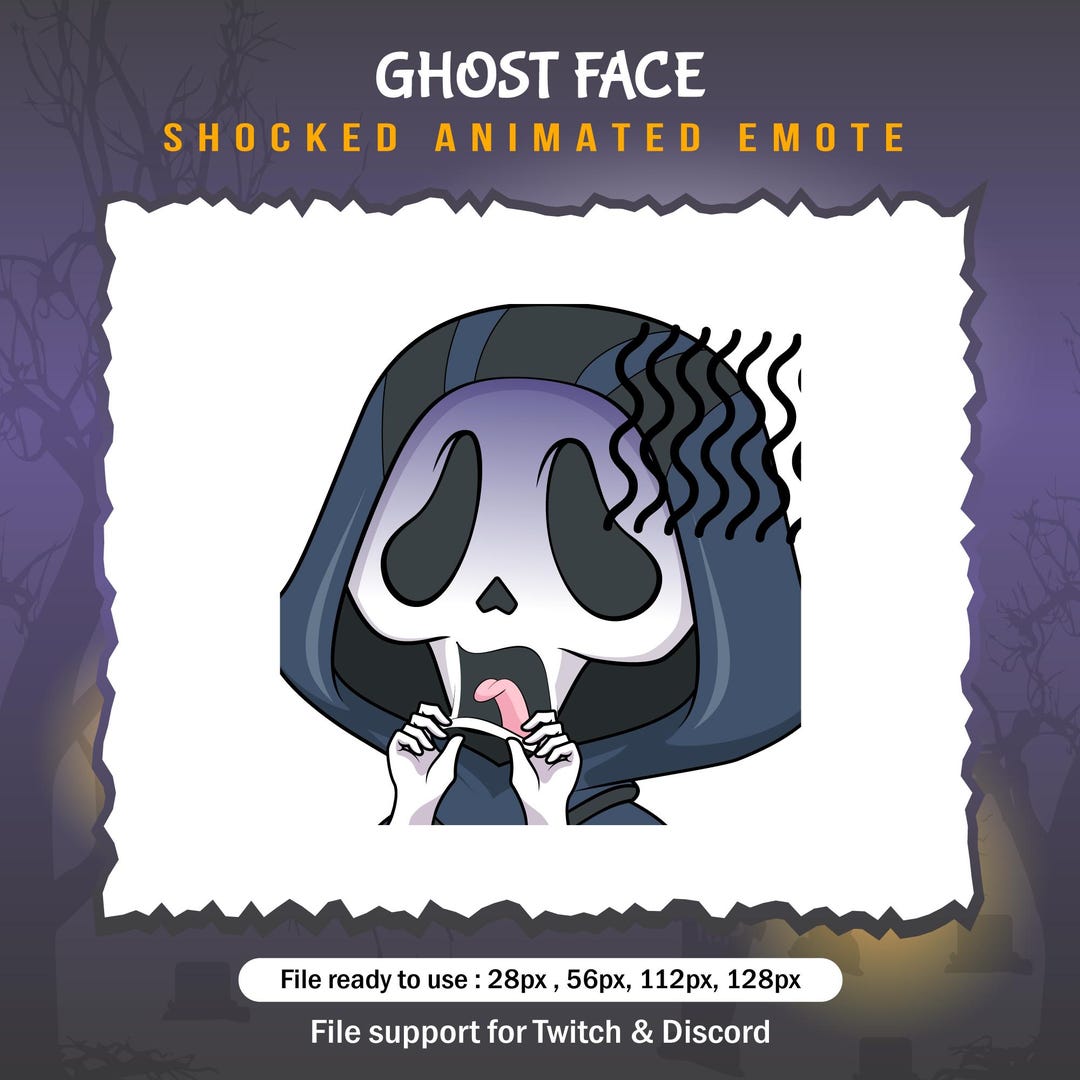 Ghost Face Dead by Daylight Shocked Emotes / DBD Twitch Emote - Etsy