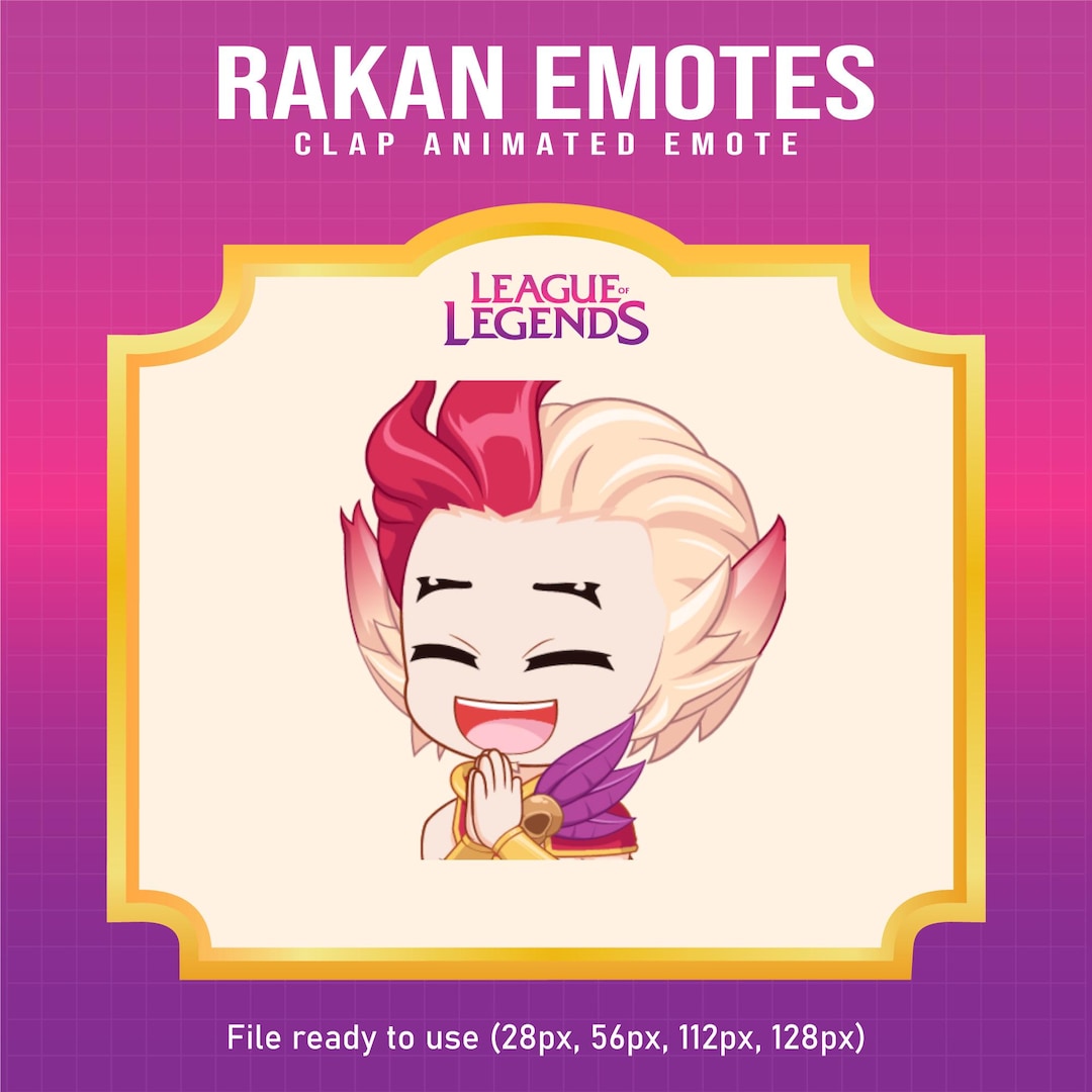Rakan League of Legends Clap Emote for Twitch | League of Legends ...