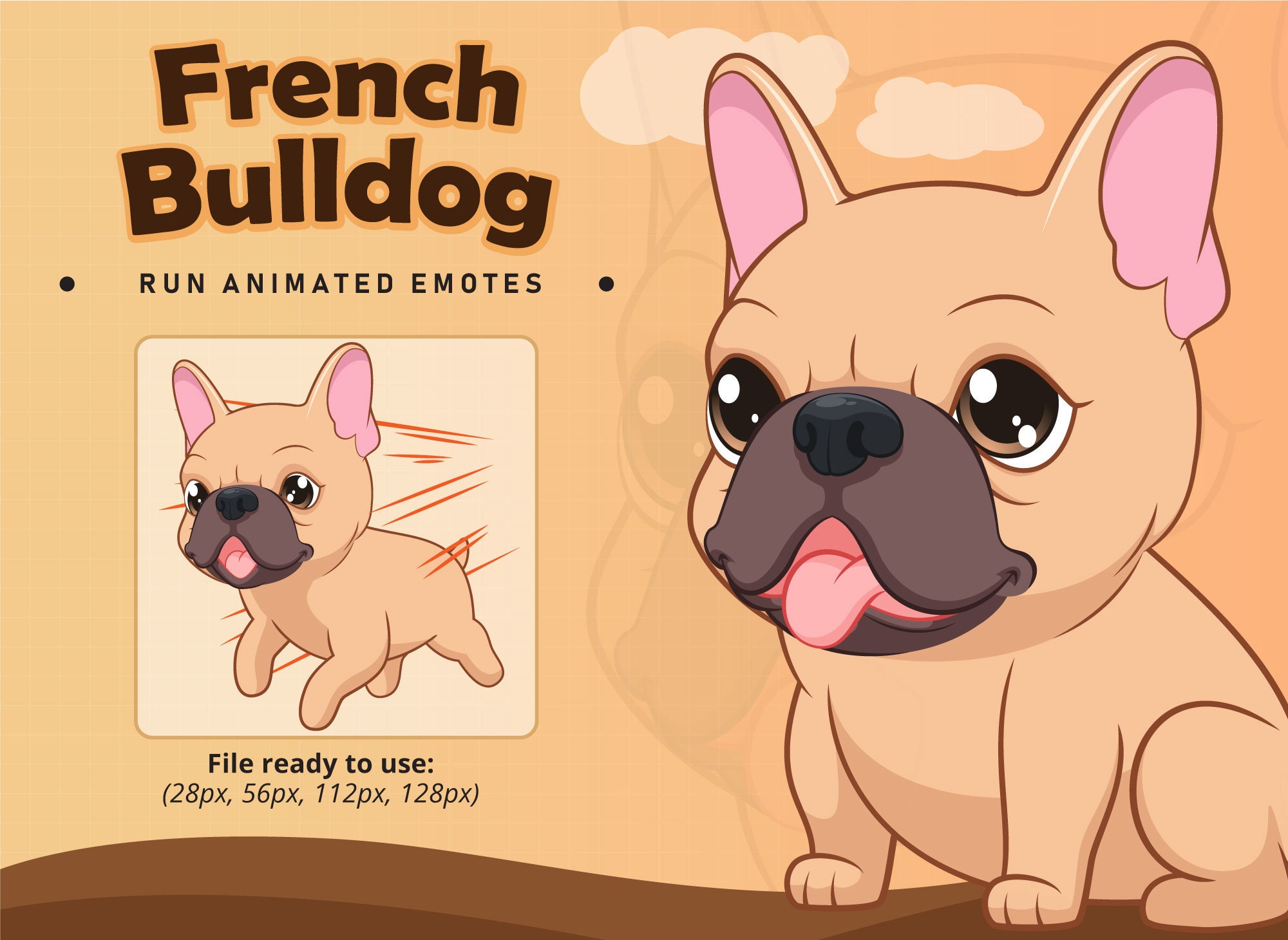 Cartoon Bulldog Running