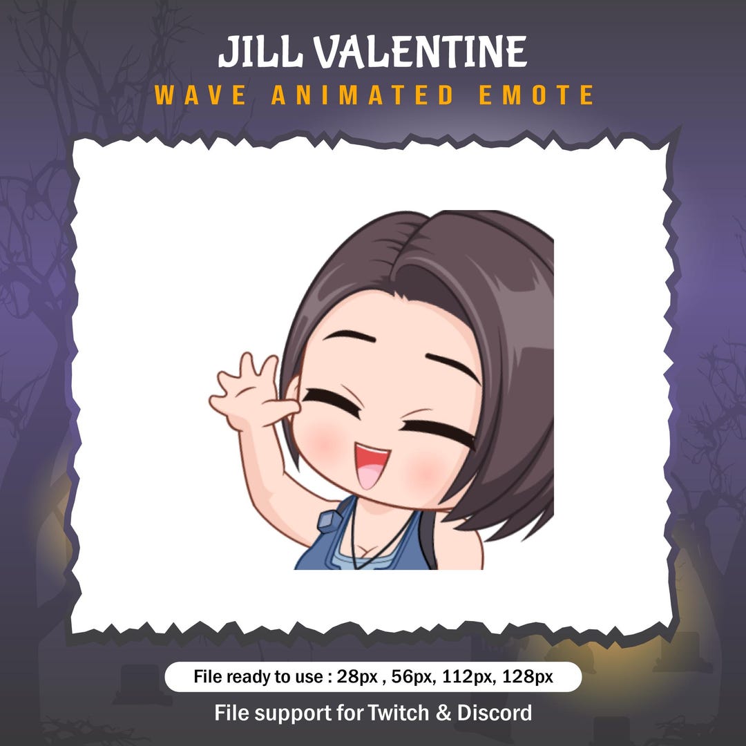 Jill Valentine Dead by Daylight Wave Emotes / DBD Twitch Emote - Etsy