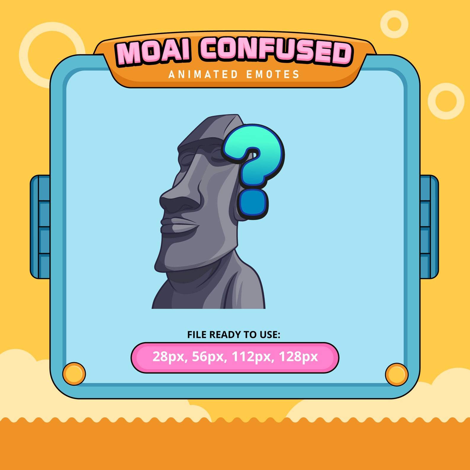 Moai Confused Animated Emotes | Twitch Emotes | Kick Emotes | Emoji ...