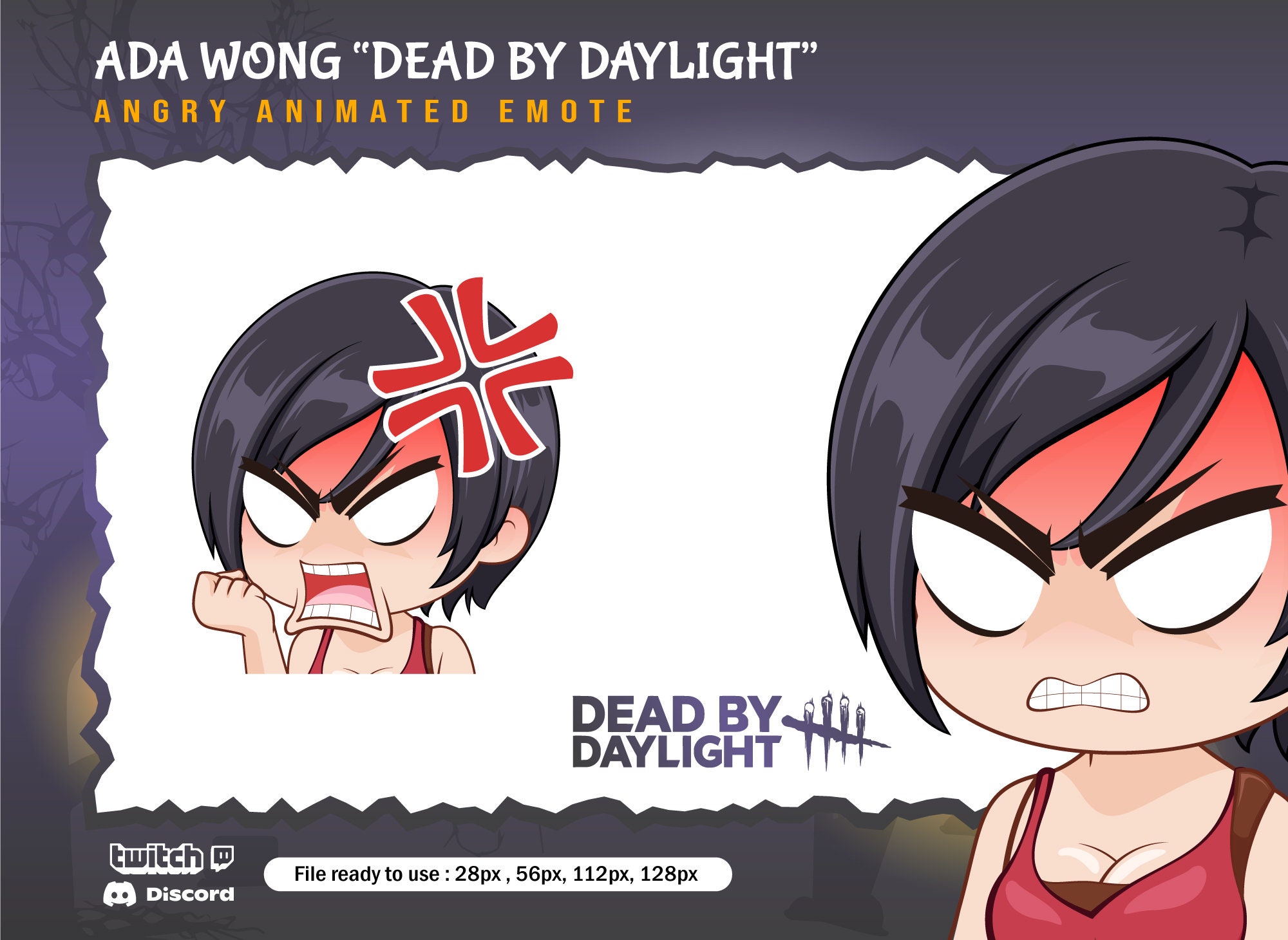 Ada Wong Dead by Daylight Angry Emote / DBD Twitch Emote - Etsy
