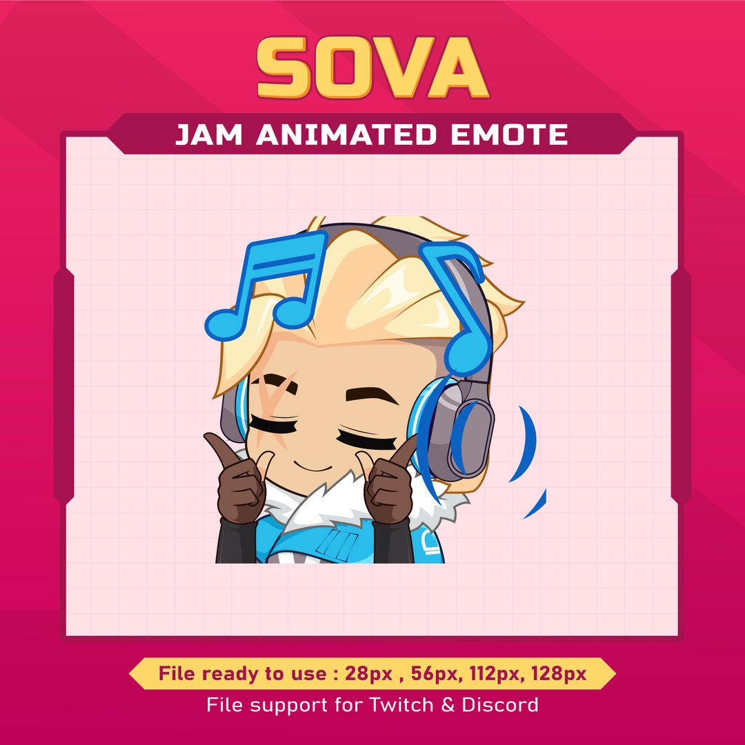 Sova Jam Animated Emote for Twitch | Valorant Chibi Style (digital ...