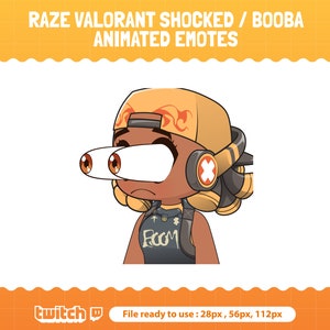 Buy Raze Valorant Shocked Animated Emotes for Twitch Raze Booba Twitch ...