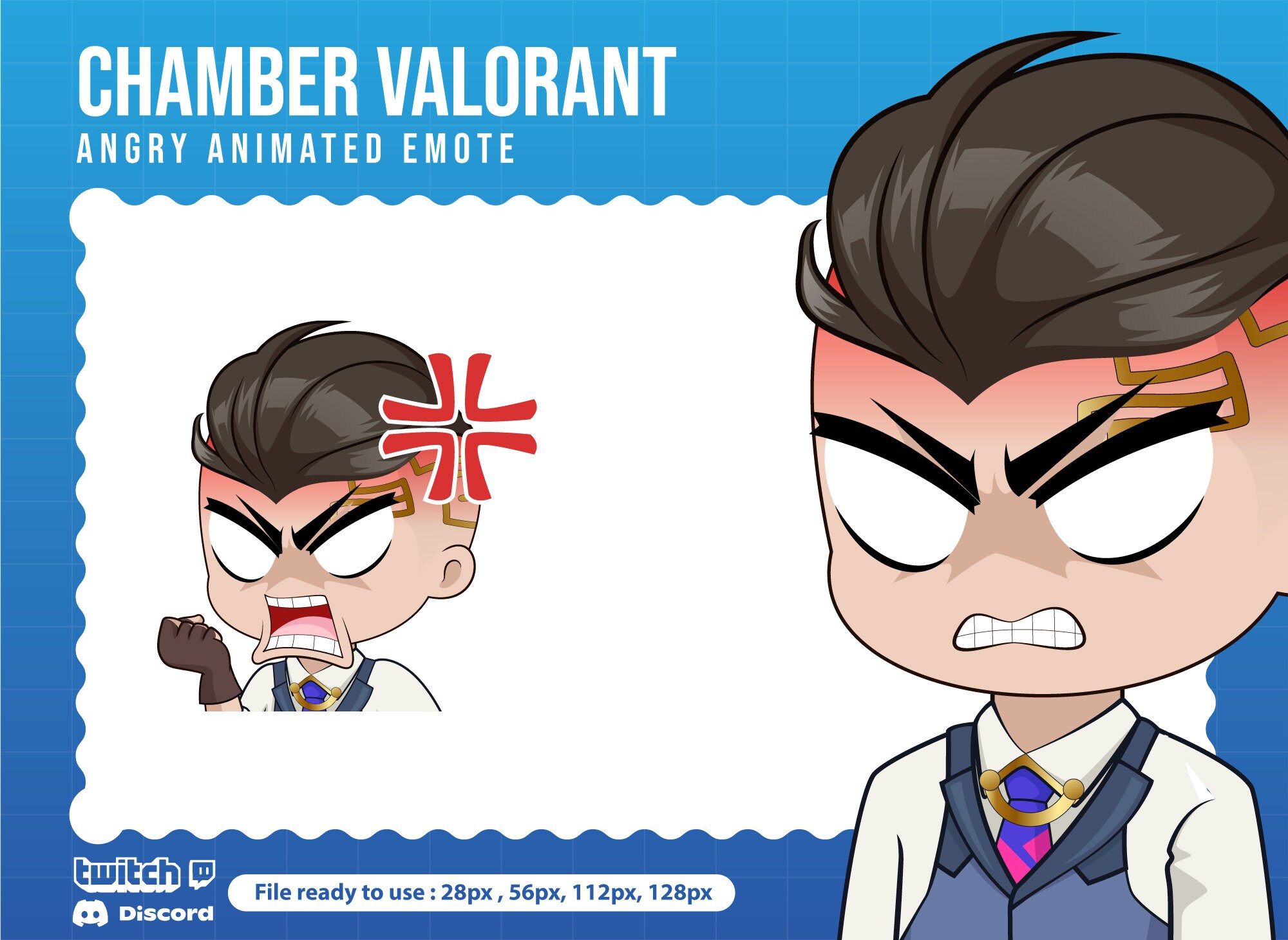 Chamber Valorant Angry Animated Emote for Twitch Valorant - Etsy