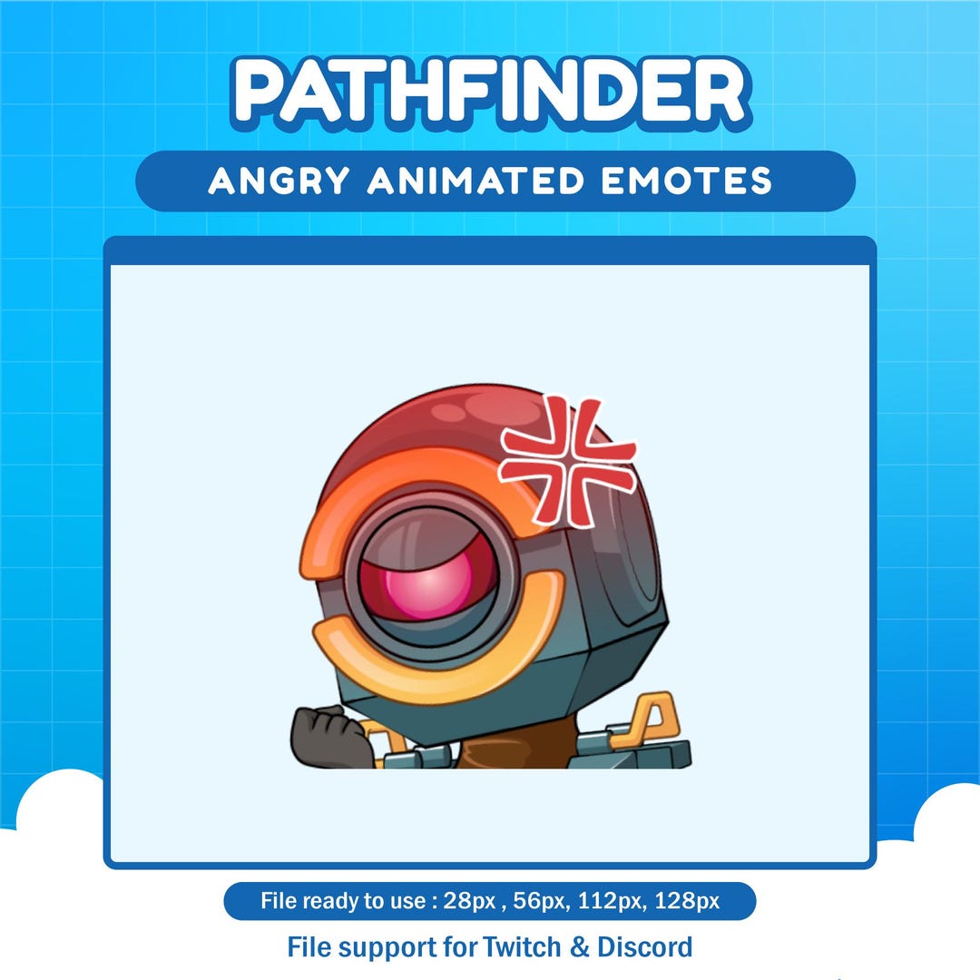 Pathfinder Apex Legends Angry Animated Emote for Twitch | Twitch ...