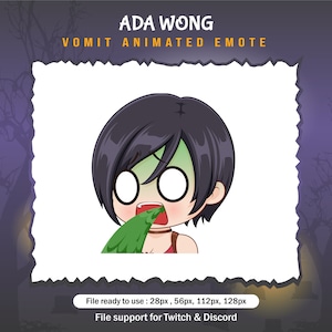 Ada Wong Dead by Daylight Vomit Emotes / DBD Twitch Emote - Etsy