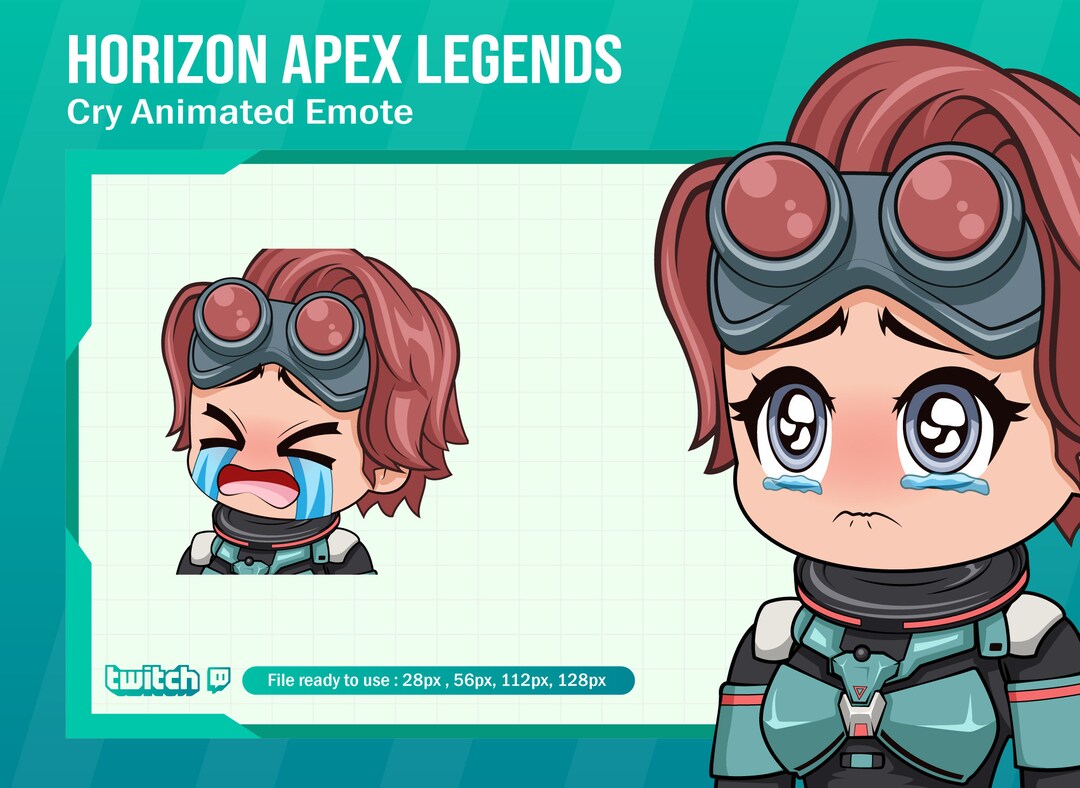 Horizon Apex Legends Cry Animated Emote for Twitch Twitch Animated ...