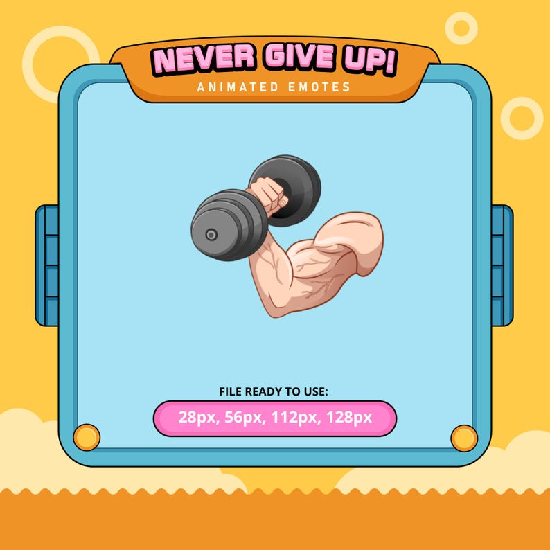 Never Give up Animated Emotes Twitch Emotes Kick Emotes Emoji Discord ...