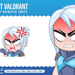 Jett Valorant Angry Animated Emote for Twitch Twitch - Etsy