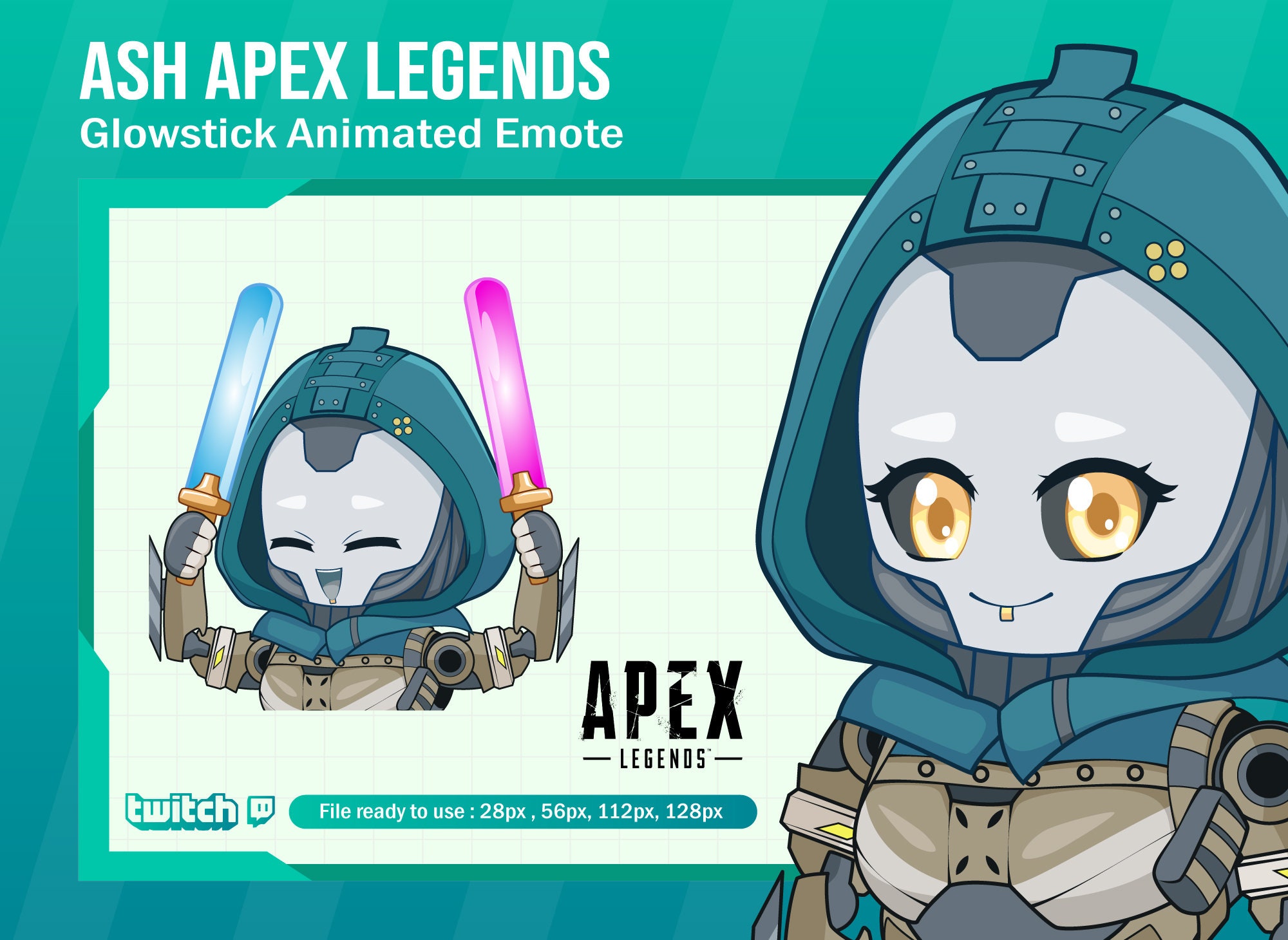 Ash Apex Legends Glow Stick Emote for Twitch Apex Animated - Etsy