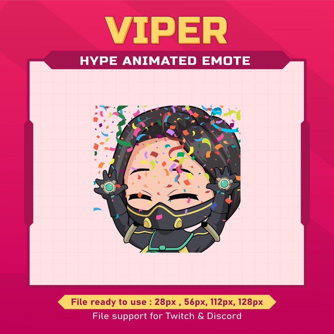 Viper Valorant Hype Animated Emote for Twitch | Twitch Animated Emotes ...