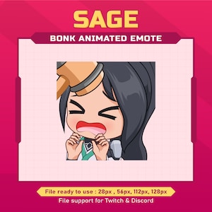 Sage Valorant Bonk Animated Emote for Twitch | Twitch Animated Emotes ...