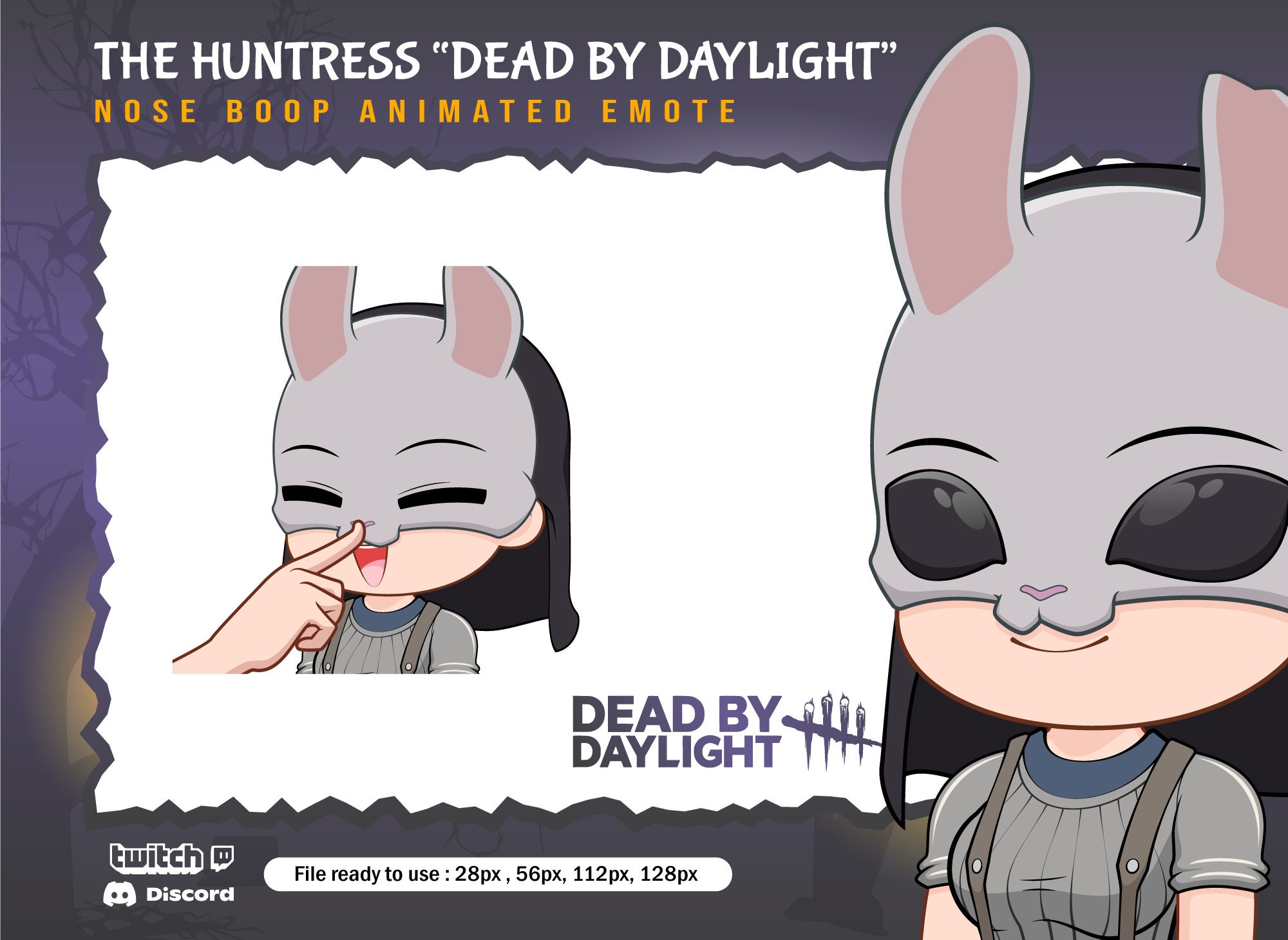 The Huntress Dead by Daylight Nose Boop Emotes / DBD Twitch - Etsy