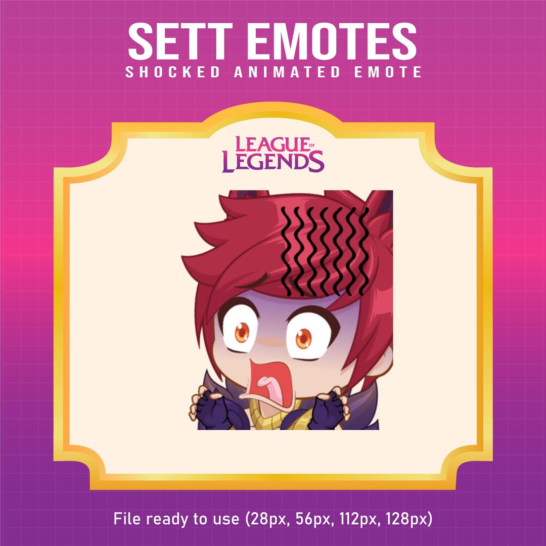 Sett Shocked Animated Emote: League of Legends Twitch/discord - Etsy