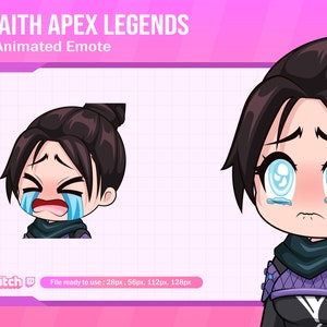 Wraith Apex Legends Cry Emote for Twitch Apex Animated Emotes - Etsy