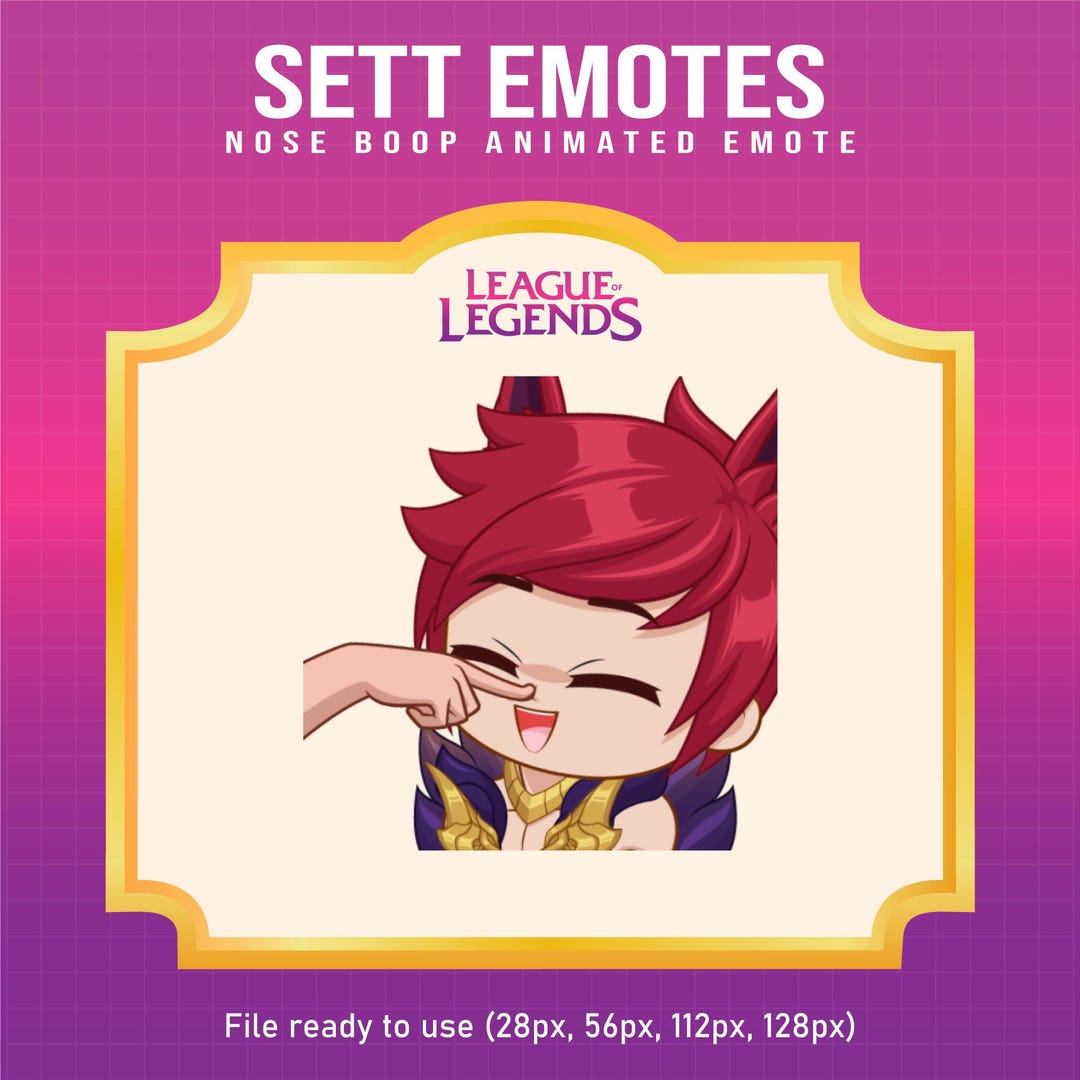 Sett League of Legends Nose Boop Emote for Twitch | League of Legends ...