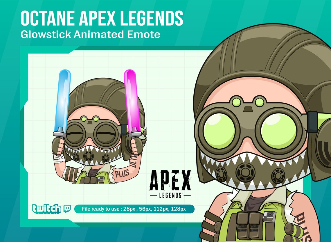 Octane Apex Legends Glow Stick Emote for Twitch Apex Animated Emotes - Etsy