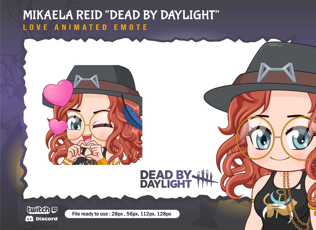 Mikaela Reid Dead by Daylight Love Emotes / DBD Twitch Emote - Etsy