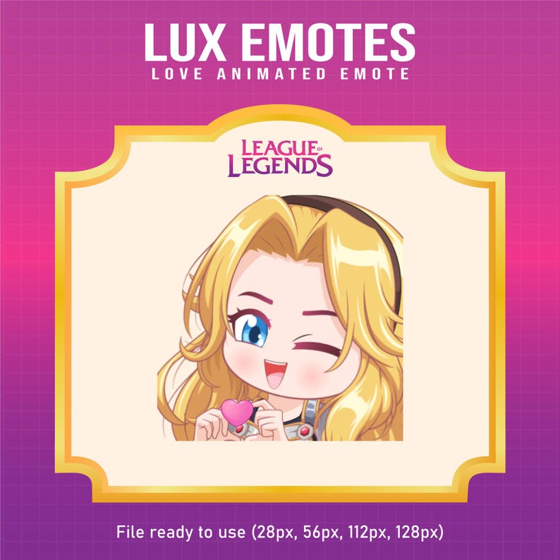 Lux Love Animated Emote for Twitch | League of Legends (digital Files ...