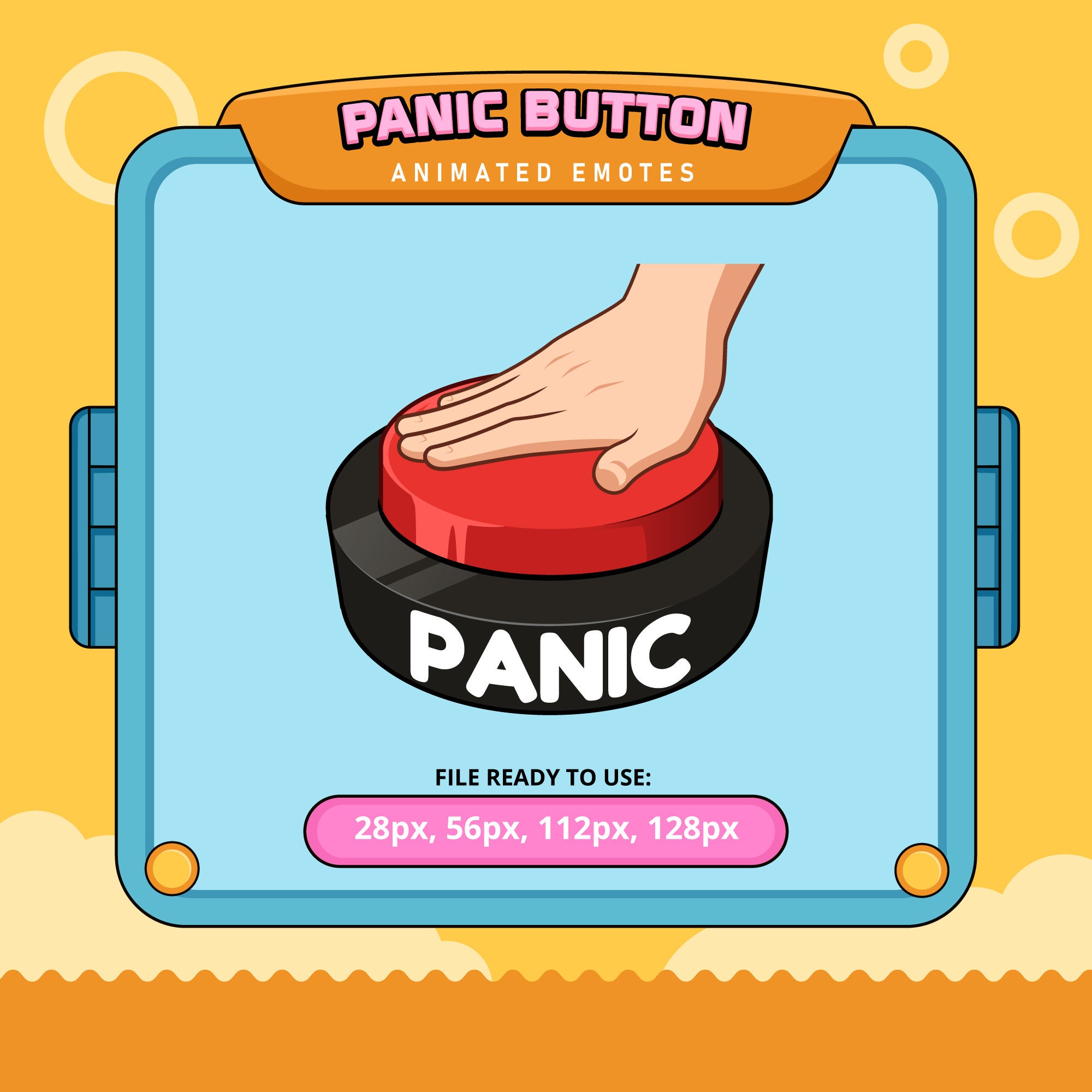 Panic Button Animated Emotes | Twitch Emotes | Kick Emotes | Emoji ...