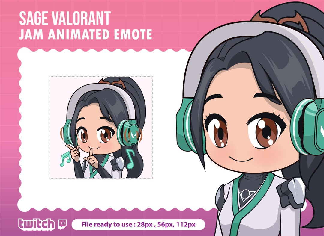 Sage Valorant Jam Animated Emote for Twitch Twitch Animated Emotes - Etsy