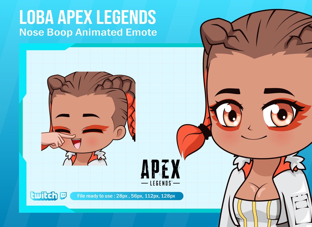Loba Apex Legends Nose Boop Emote for Twitch Apex Animated - Etsy