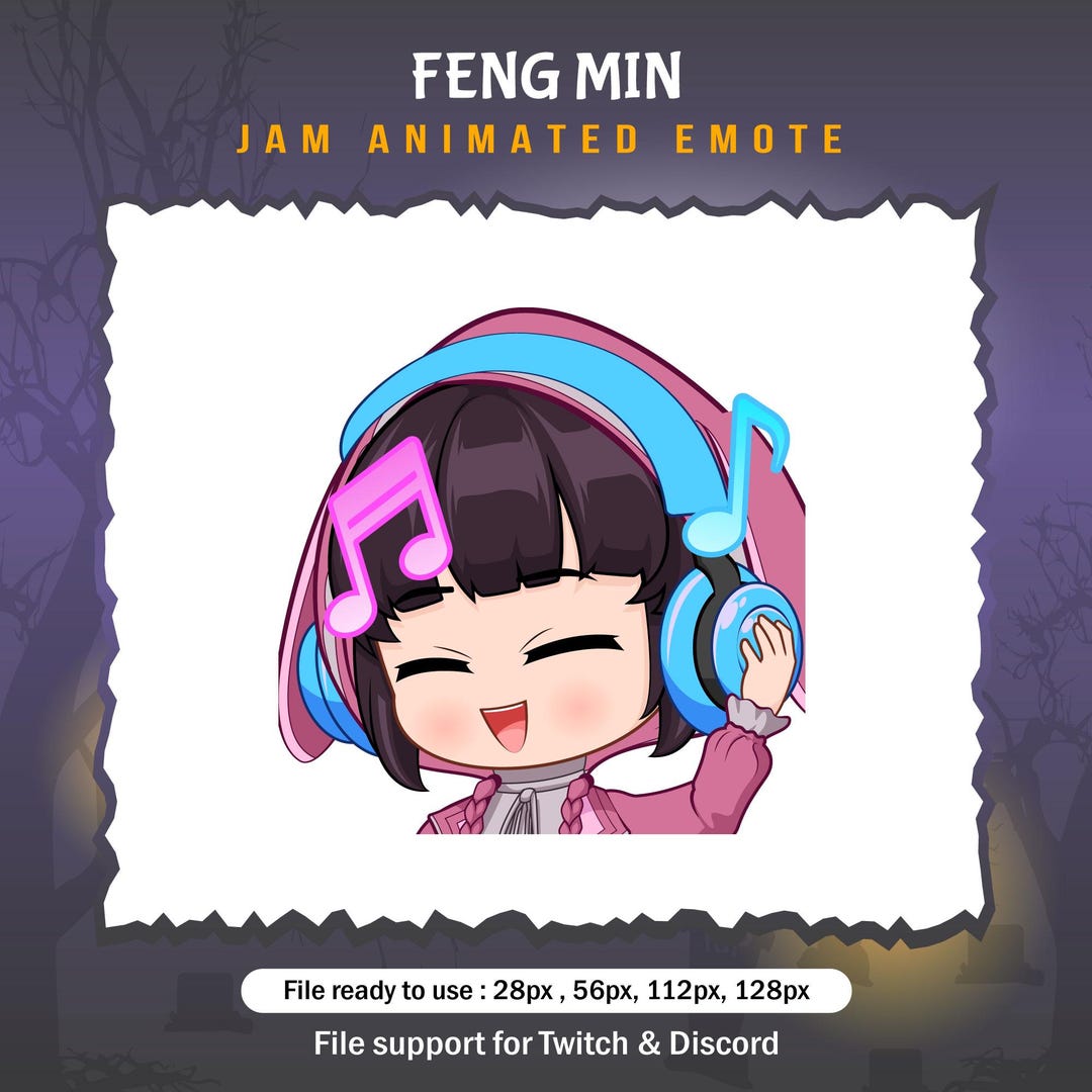 Feng Min Dead by Daylight Jam Emotes / DBD Twitch Emote - Etsy