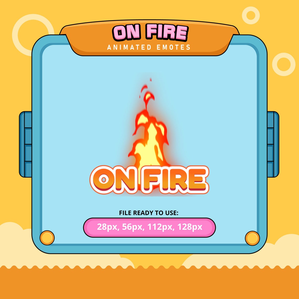 On Fire Animated Emotes | Twitch Emotes | Kick Emotes | Emoji Discord ...