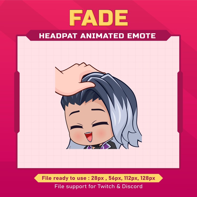 Fade Valorant Headpat Animated Emote for Twitch (digital File) - Etsy