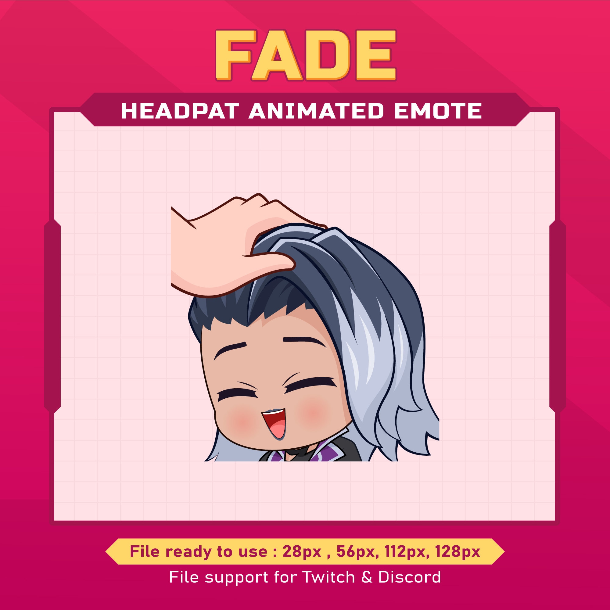 Fade Valorant Headpat Animated Emote for Twitch (digital File) - Etsy