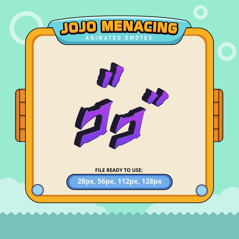 Jojo Menacing Animated Emotes | Twitch Emotes | Kick Emotes | Emoji ...