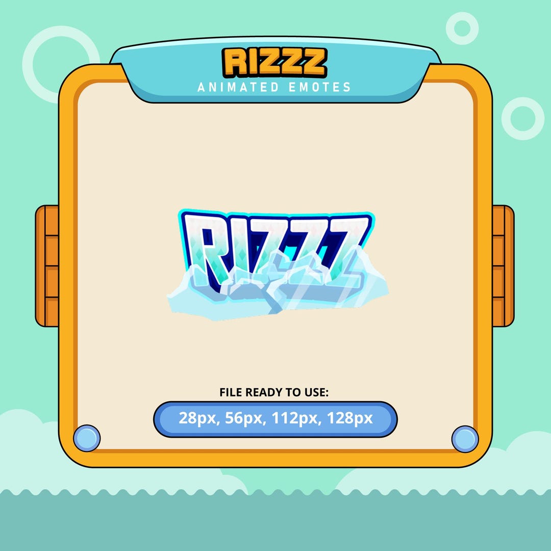 Rizzz Animated Emotes | Twitch Emotes | Kick Emotes | Emoji Discord - Etsy