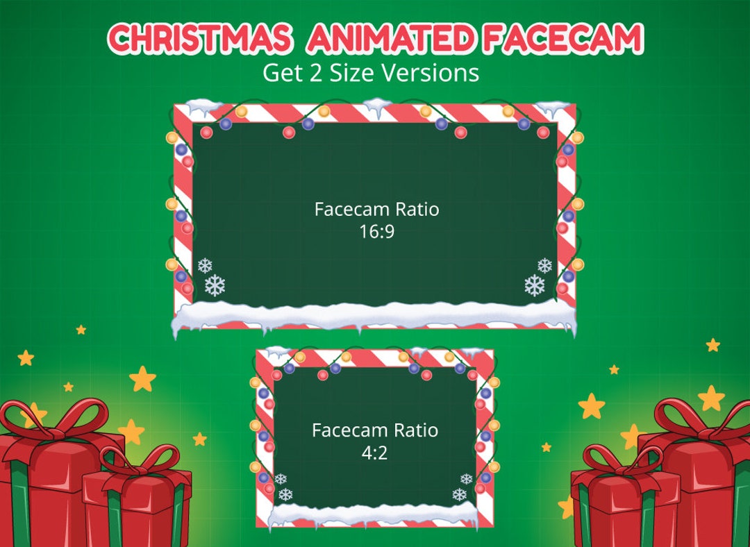 Chrismast Stream Webcam / Twitch Stream Overlay / Christmas Animated ...