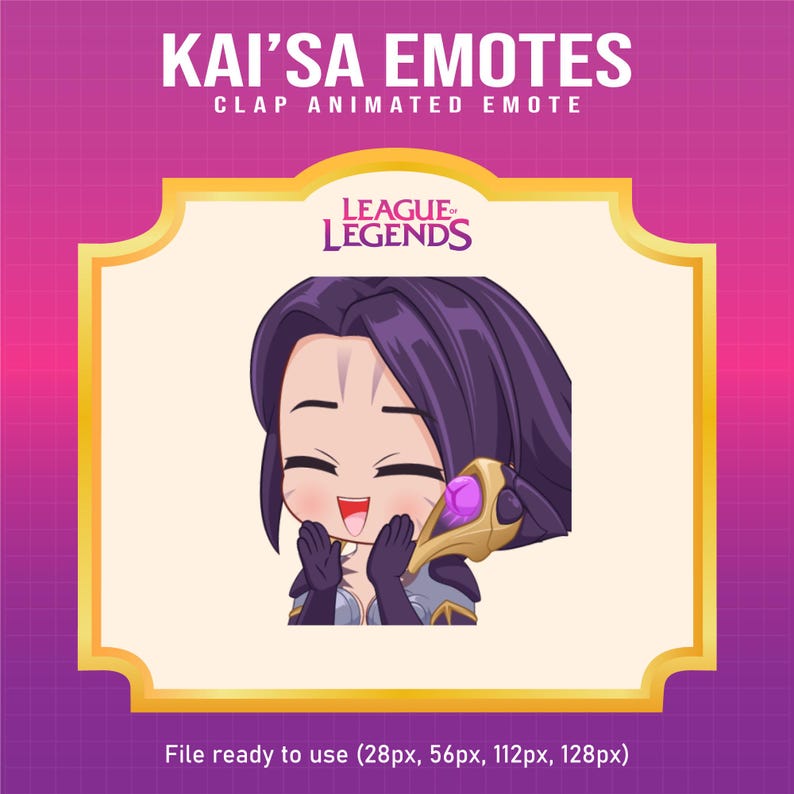 Kai'sa League of Legends Clap Emote for Twitch | League of Legends ...