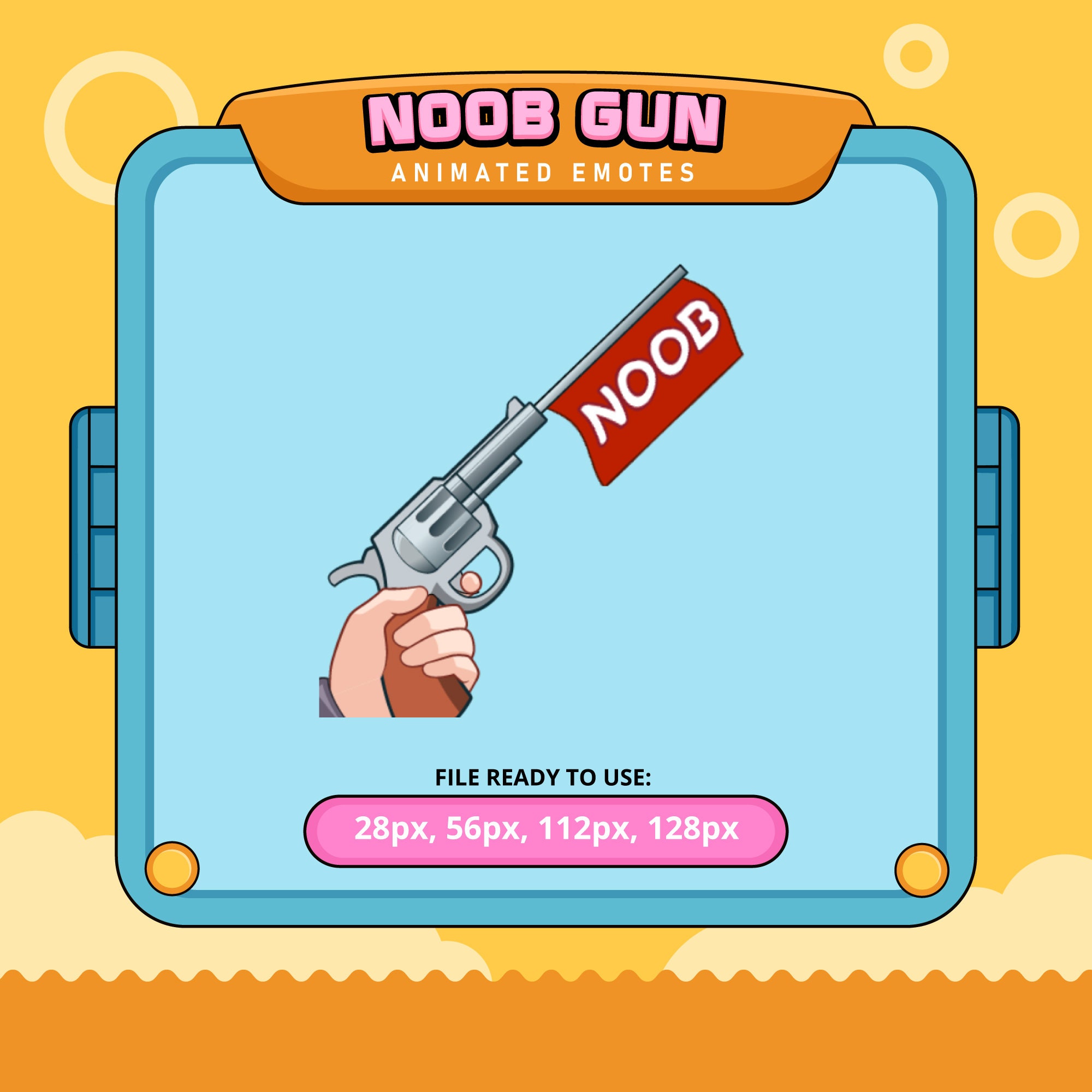 Noob Gun Animated Emotes Twitch Emotes Kick Emotes Emoji Discord - Etsy